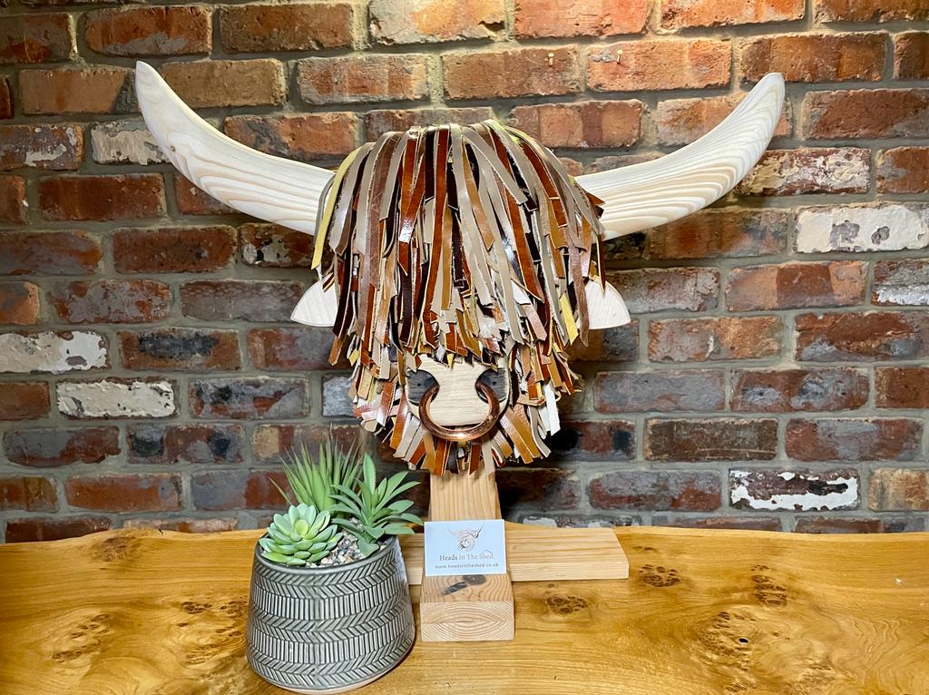 Wall Mounted Brown Highland Cows Head – heads-shed