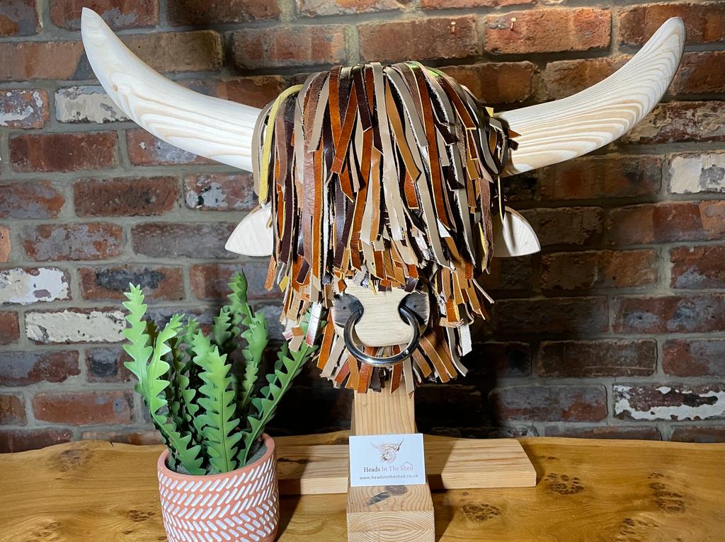 Wall Mounted Brown Highland Cows Head – heads-shed